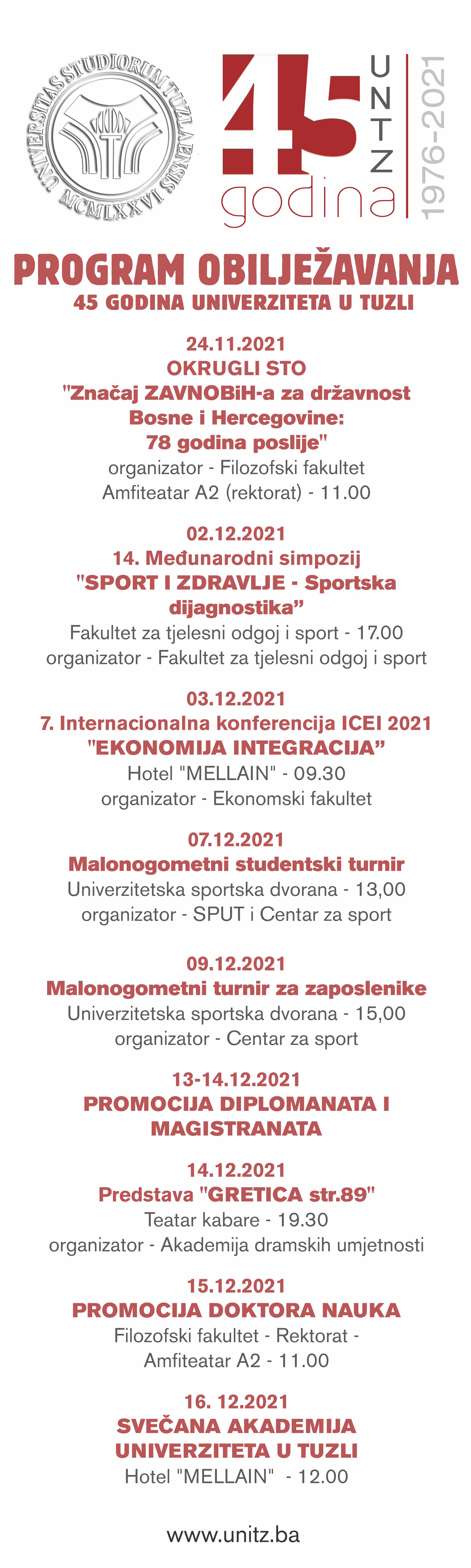 Tuzlanski Univerzitet obilježava 45. godišnjicu - TIP.ba