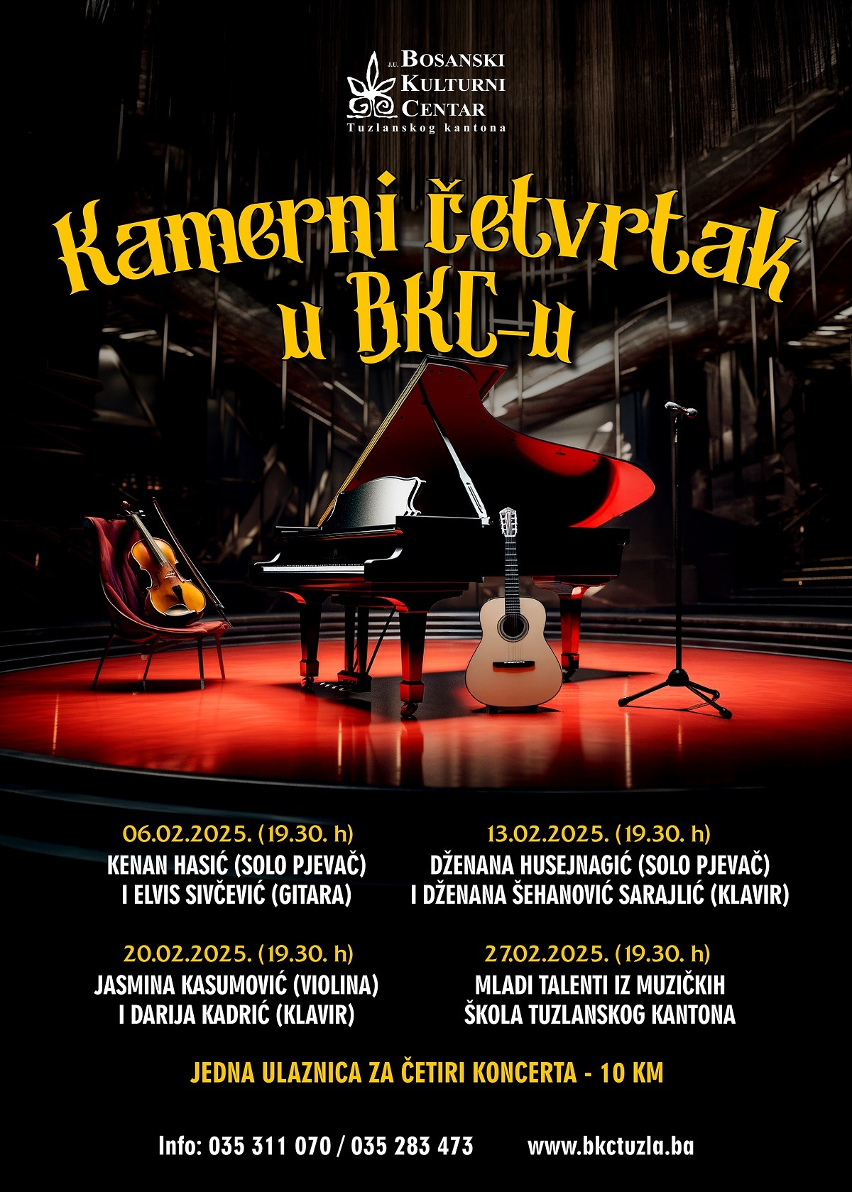 Tuzla: Manifestacija 'Kamerni četvrtak u BKC-u' publici donosi četiri koncerta - TIP.ba